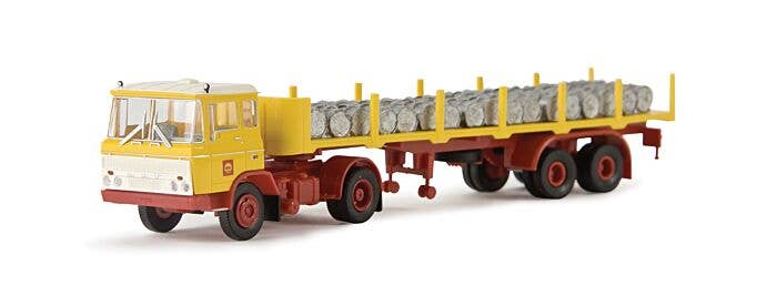 Brekina - DAF FT 2600 Semi w/Flatbed Trailer & Oil Drum Load ...