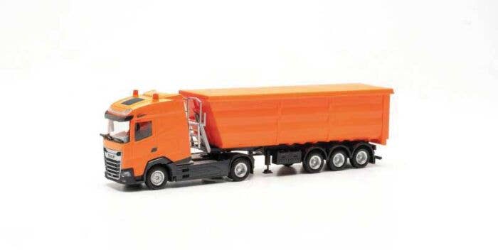 Herpa - DAF XG Tractor with Dump Trailer - Assembled - Yellow, Black ...