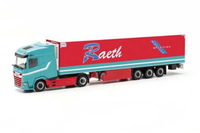 Herpa - DAF XG Tractor with Reefer Trailer - Assembled - Raeth (red ...