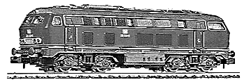 Roco - DB Diesel Locomotive - Class 215 (maroon, gray) - 625-23220