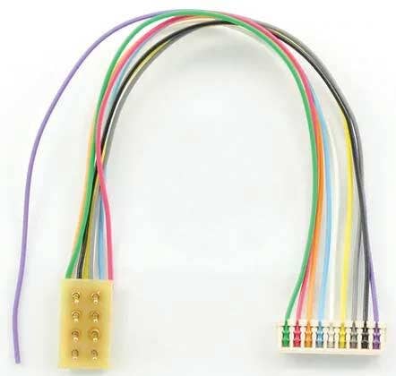 TCS - DCC Decoder Harness - T-3.5"-UK NMRA 8-Pin Plug Rotated 90 ...