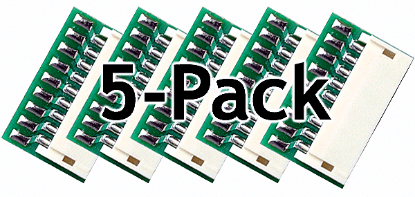 TCS - DCC Decoder Socket - 9-Pin JST Socket (Female) pkg(5) - 745-1374