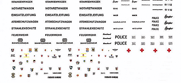 Herpa - Decals - German Vehicles - Fire Trucks - 326-50074