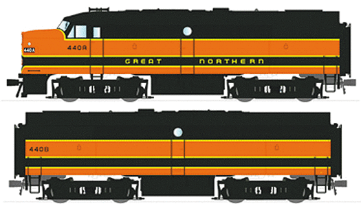 PCM - Diesel Alco FA-1 - FB-1 Powered Set w/LokSound - Great Northern ...