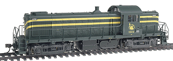 Atlas - Diesel Alco RS-1 - Powered - Central of New Jersey #1202 (green, yellow) w/Friction ...