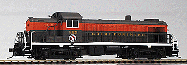 Atlas - Diesel Alco RS-3 Classic Powered - Great Northern #229 (simplified green & orange) - 150 ...