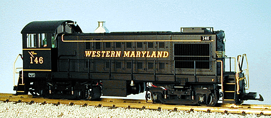 USA - Diesel ALCO S4 Switcher Powered - Western Maryland (black) - 748 ...