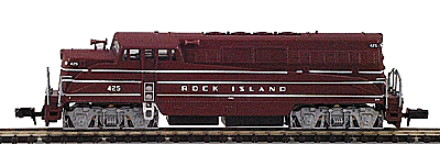 Life-Like - Diesel EMD BL2 Powered - Chicago, Rock Island & Pacific #425 (maroon w/stripes ...