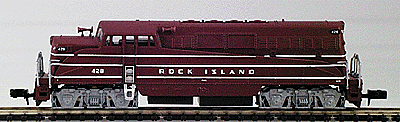 Life-Like - Diesel EMD BL2 Powered - Chicago, Rock Island & Pacific 3428 (maroon w/stripes ...