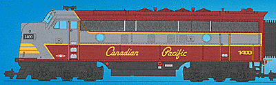USA - Diesel EMD F3A Powered - Canadian Pacific (gray, maroon) - 748-22354