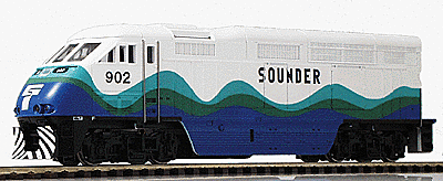 Athearn - Diesel EMD F59PHI Powered - Seattle Sounder #2 - 140-2611