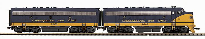MTH - Diesel EMD F7 A-B Set - Standard DC - Chesapeake & Ohio #7016 ...