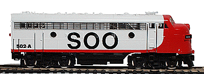 MRC - Diesel EMD F7A Powered - Standard w/Metal Parts - Soo Line #502A - 500-32121