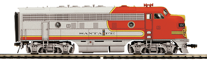 MTH - Diesel EMD F7A - Standard DC - Santa Fe #39C (Warbonnet Scheme ...