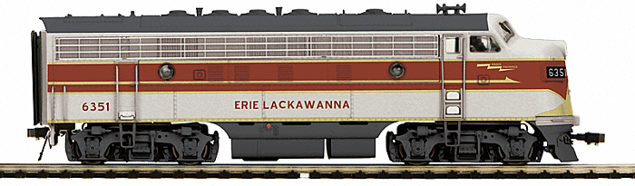 MTH - Diesel EMD F7A - Standard DC - Erie Lackawanna #6351 - 507-8021240
