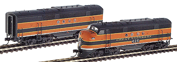 Intermount - Diesel EMD F7A - Standard DC - Southern Pacific (Black Widow, black, silver, orange ...