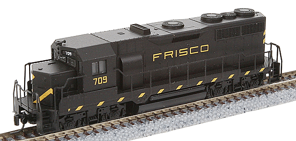 MicroTrain - Diesel EMD GP35 - St. Louis & San Francisco #709 (black, yellow Stripes) - 489-98101142