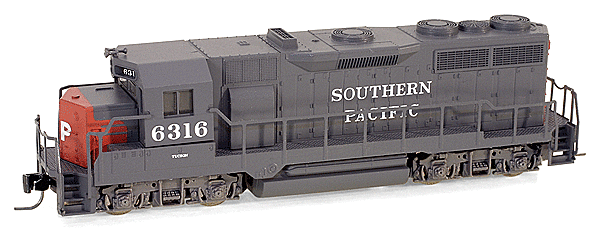 MicroTrain - Diesel EMD GP35 Powered - Southern Pacific #6316 (SP Lark Gray, SP Scarlet Red ...