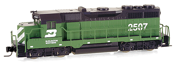 MicroTrain - Diesel EMD GP35 Powered - Burlington Northern #2507 - w/Magne-Matic(R) Couplers ...