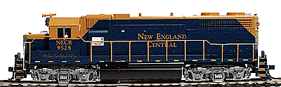 Atlas - Diesel EMD GP38 w/Low Nose Powered - New England Central #9528 (blue, gold) - 150-8973