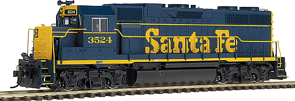 Atlas - Diesel EMD GP38 w/Low Nose; Powered - Santa Fe #3524 (Pre-1972 blue & yellow) - 150-8983