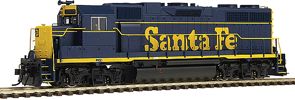 Atlas - Diesel EMD GP38 w/Low Nose; Powered - Santa Fe - Painted (Pre-1972 blue & yellow), No ...