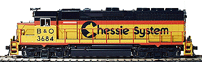 Atlas - Diesel EMD GP40 Powered - Chessie System #3684 - 150-8907