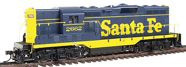 Atlas - Diesel EMD GP7 - Powered - Santa Fe #2662 (blue, yellow) - 150-8486