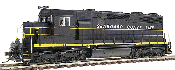 Atlas - Diesel EMD SD35 Low-Nose Powered - Seaboard Coast Line; Painted (black, yellow & silver ...