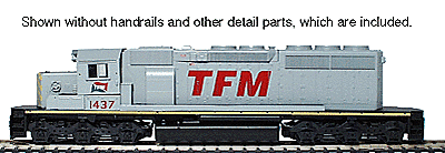 Athearn - Diesel EMD SD40-2 Dummy, Revised Body - Pre 1980 w/Corrugated ...