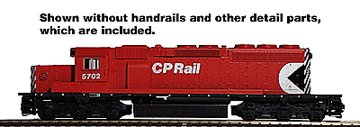 Athearn - Diesel EMD SD40-2 Snoot Nose Dummy - CP Rail Small "Pacman" #1 Pre-1980 w/Chicken Wire ...