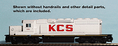 Athearn - Diesel EMD SD40-2 Snoot Nose Dummy - Kansas City Southern (white) #2 Post-1980 w ...