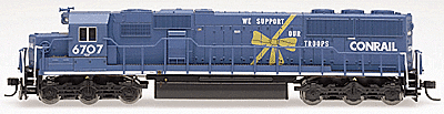 Atlas - Diesel EMD SD50 Powered - No Decoder - Conrail (blue, white, yellow ribbon) #6707 - 150 ...