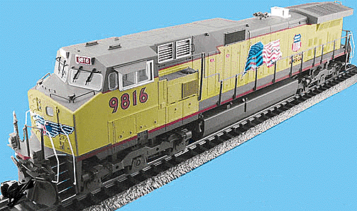 AristoCraf - Diesel GE Dash-9 44CW Powered - Union Pacific with Flag and Wings - 614-23010