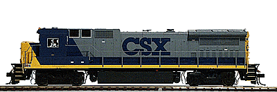 Atlas - Diesel GE Dash 8-40B Powered - CSX - No Unit Number (gray, blue, yellow) - 150-9009