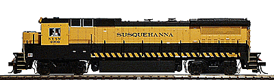 Atlas - Diesel GE Dash 8-40B Powered - Susquehanna #4008 (black, yellow ...