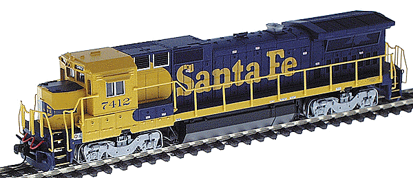 Atlas - Diesel GE Dash 8-40B w/Lenz Decoder - Santa Fe #7142 (blue, yellow) - 150-48742