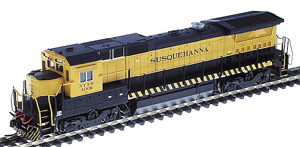 Atlas - Diesel GE Dash 8-40B w/Lenz Decoder - Susquehanna #4008 (black, yellow) - 150-48751