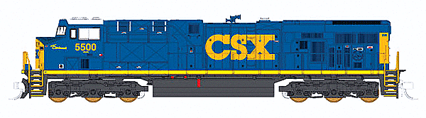 Fox Valley - Diesel GE ES44DC w/Low Numberboards, Hi-Ad Trucks - Standard DC - CSX #5500 Spirit ...