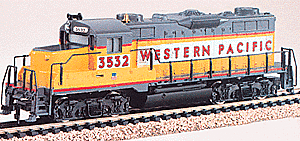 Mantua - Diesel GP20 Powered w/Flywheel - Western Pacific - 455-424005