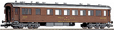Roco - Dining Car Era IV - SBB (light brown, silver roof) - 625-44879