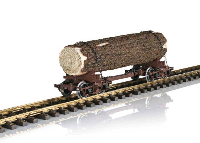 LGB - Disconnect Log Car w/Load - Ready to Run - Painted, Unlettered ...