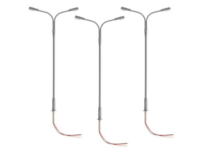 Lionel - Double-Arm Highway Warm White LED Street Light/Lamp 3-Pack ...