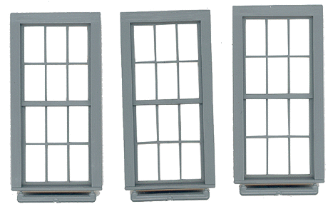 Grandt - Double-Hung Windows - 6-Over-6, Scale 38 x 86" 96.5 x 218cm ...