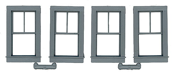 Grandt - Double-Hung Windows - 2-Over-1, Scale 28 x 48" 71.1 x 122cm ...