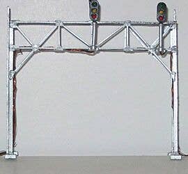 NJ Intl - Double-Track Signal Bridge - Assembled (Brass) - With 2 ...