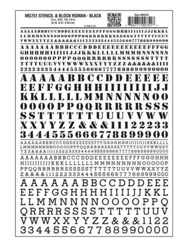 Block Number Stencils