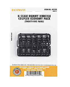 Bachmann - Dummy Knuckle Couplers - Economy Pack of 25 for Rolling ...