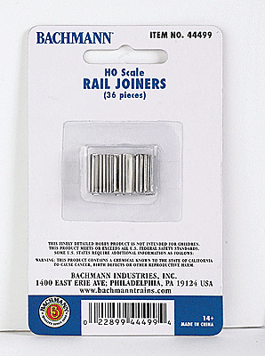 Bachmann - E-Z Track(R) Accessories - Rail Joiners pkg(36) - 160-44499