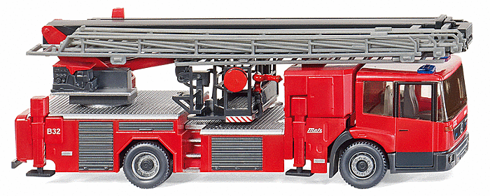 Wiking - Econic Metz B32 Fire/Ladder Truck - Assembled - Red, Silver ...